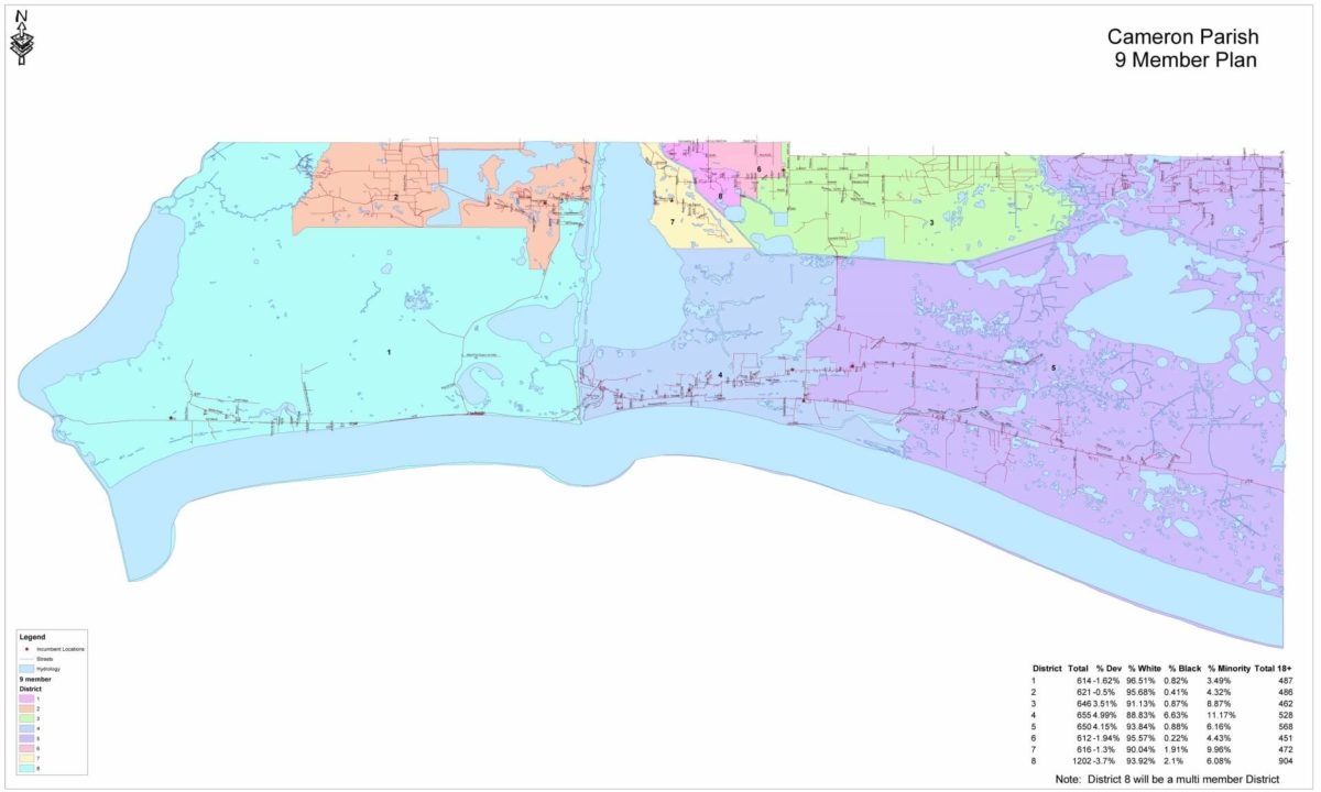 Redistricting Maps - Cameron Parish Police Jury