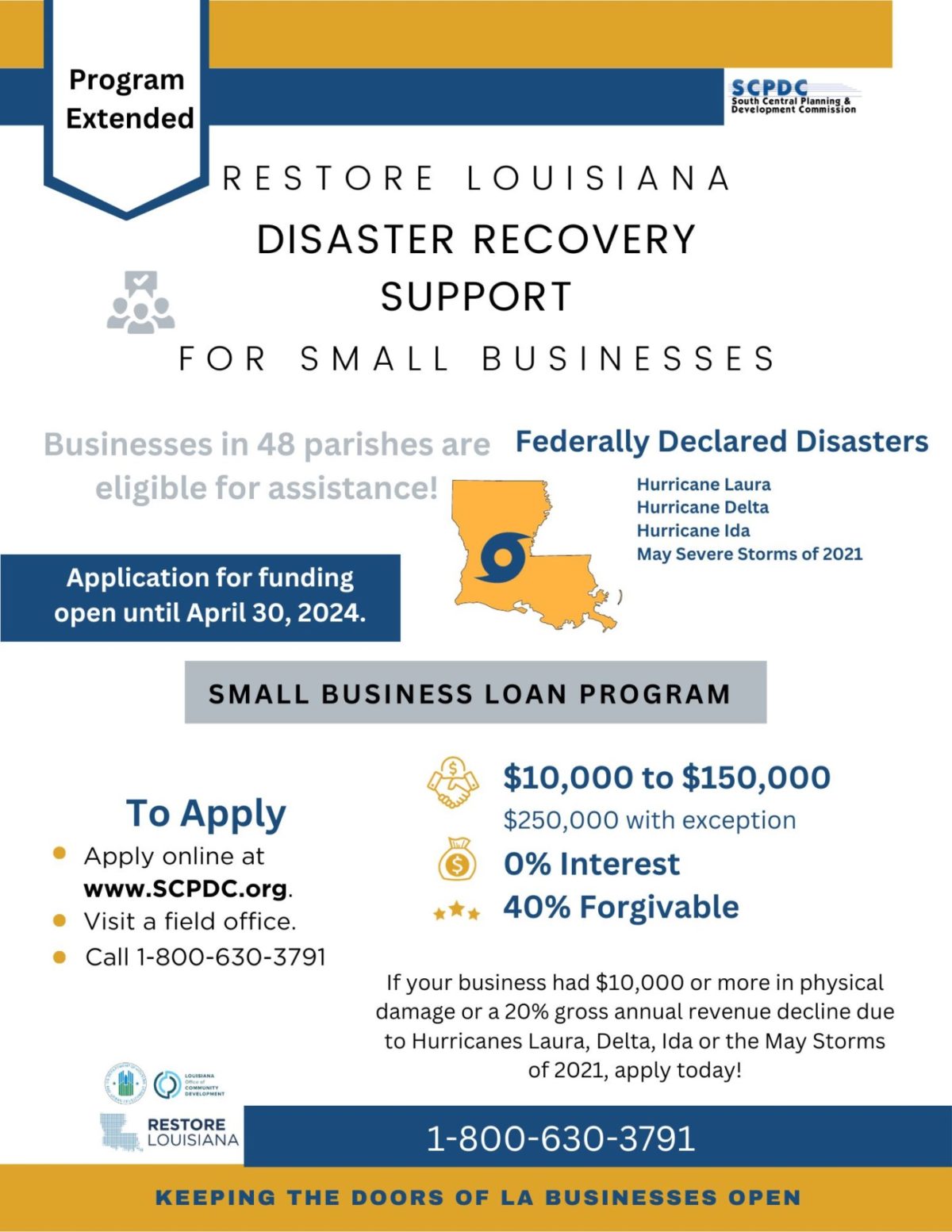 Restore Louisiana - Disaster Recovery Support for Small Businesses ...