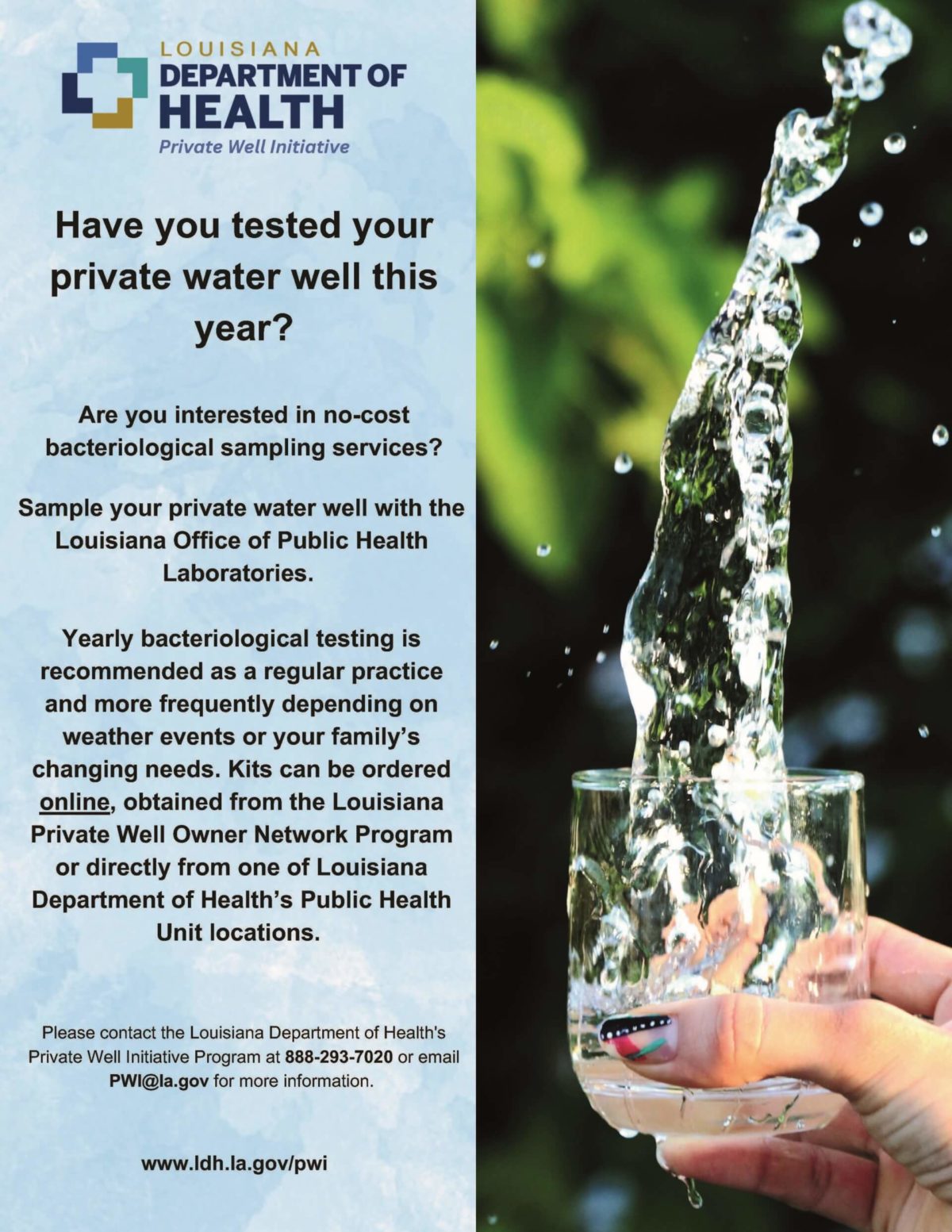 Have you tested your private water well this year? - Cameron Parish ...