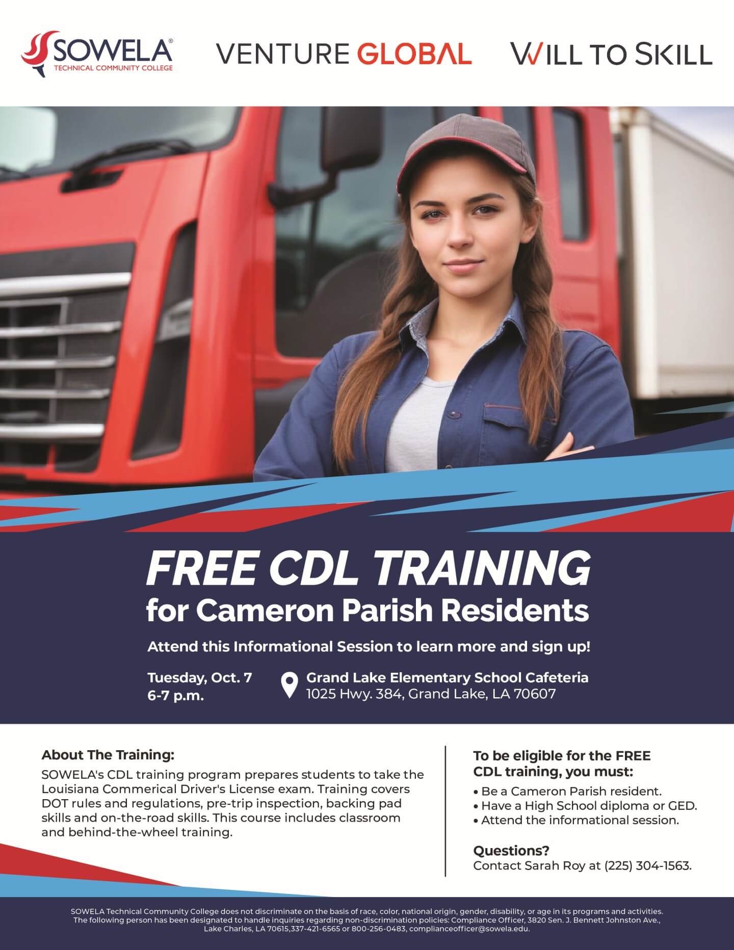 Free CDL Training - Cameron Parish Police Jury